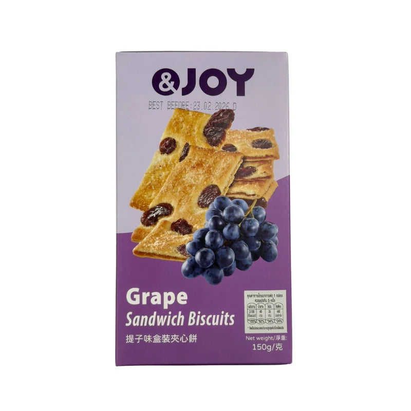 &Joy Grape Cream Biscuits (150g Box) – Bangkok FreshLink