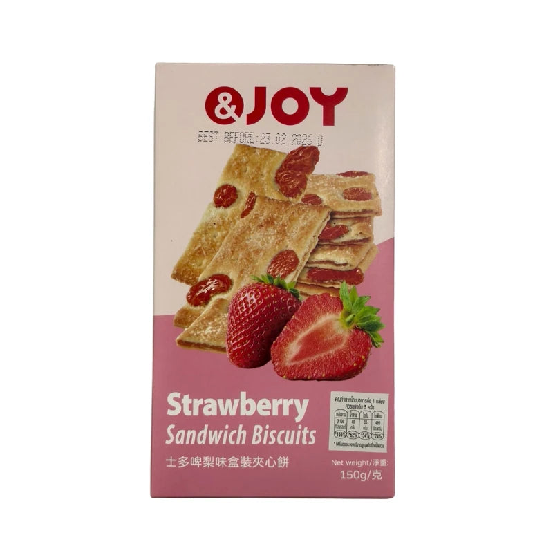 &Joy Strawberry Cream Biscuits (150g Box) – Bangkok FreshLink